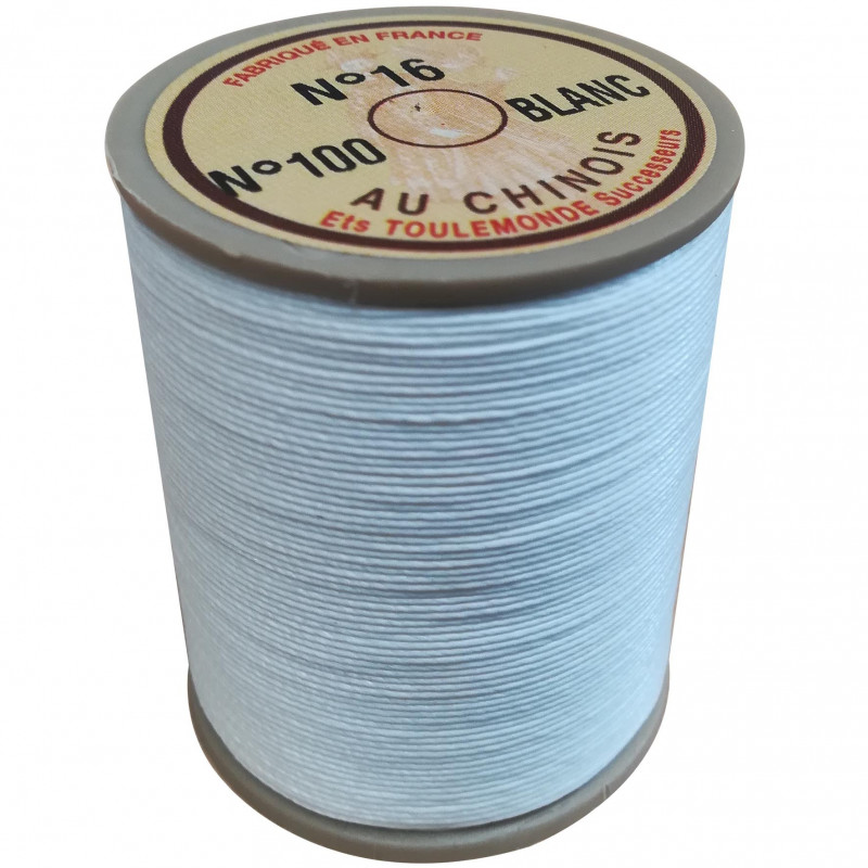 Fil de lin 16 blanc "Au Chinois" - bobine de 160 mètres