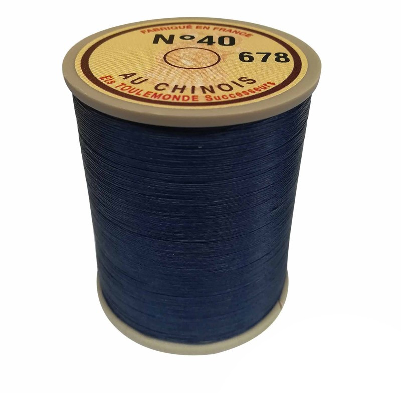 Fil de lin 40 Bleu nuit 678 "Au Chinois" - bobine de 350 mètres