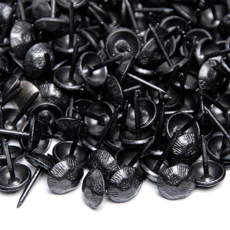 200 Clous tapissier Martelé Noir Mat Strié 11 mm