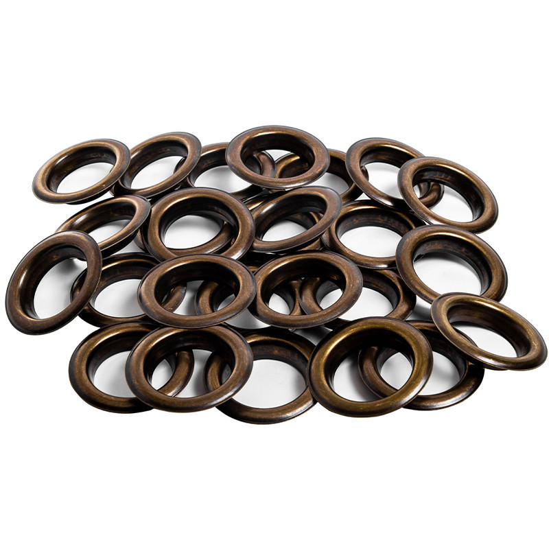 100 Oeillets rideaux à sertir Vieux Cuivre Ø40 mm | artapisserie.fr