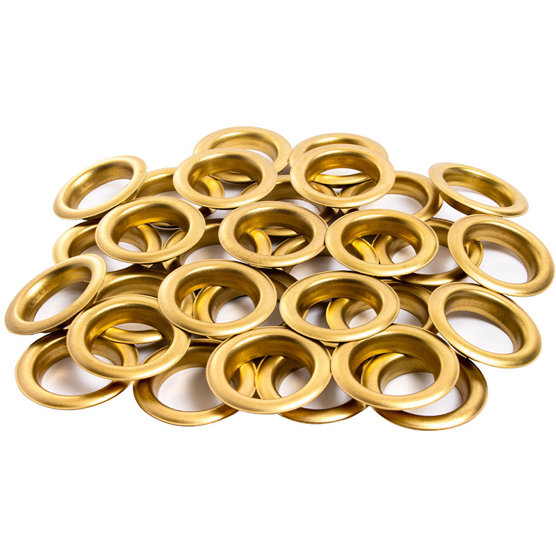 100 Oeillets rideaux à sertir Laiton Mat Ø40 mm | Artapisserie.fr