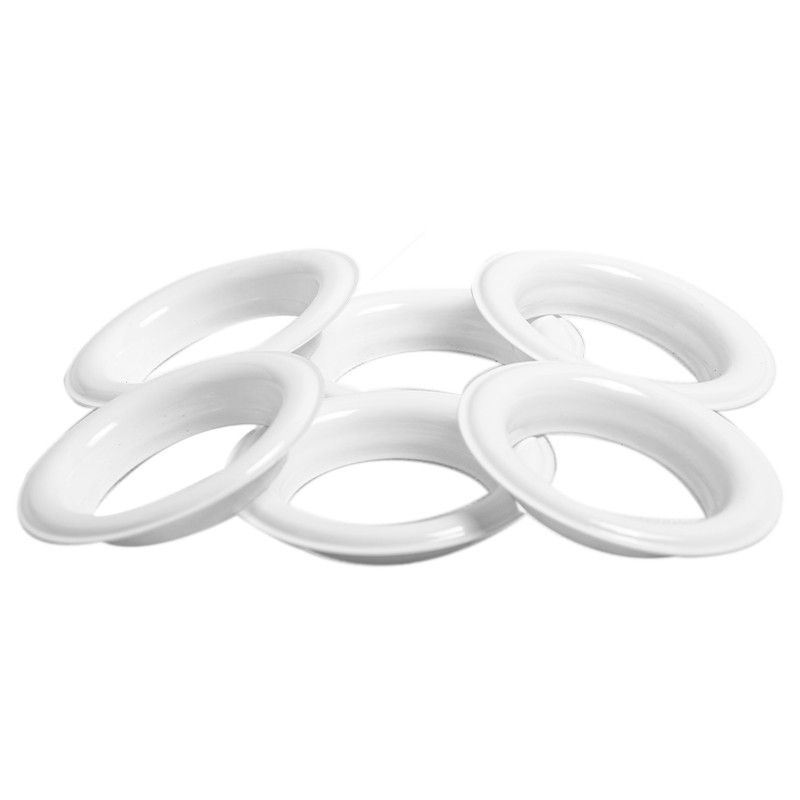 10 Oeillets rideaux à sertir Blanc Laqué Ø40 mm | Artapisserie.fr