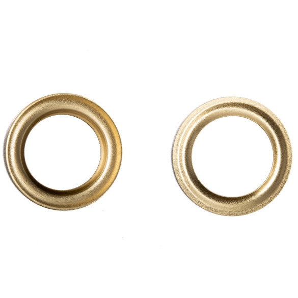 100 Oeillets rideaux à sertir Laiton Mat Ø40 mm | Artapisserie.fr