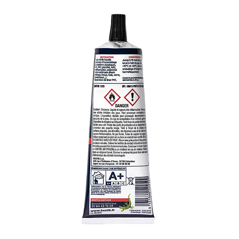 Colle plastique liquide Bostik 1220 12x125ml