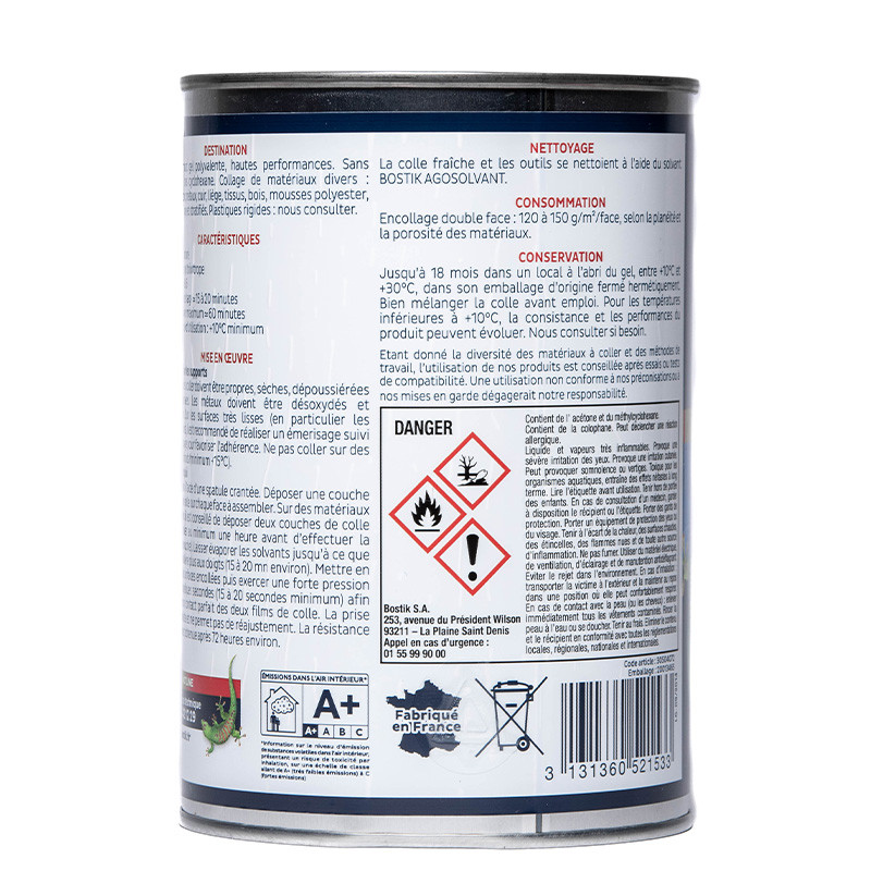 Colle néoprène gel Bostik 1400 1L