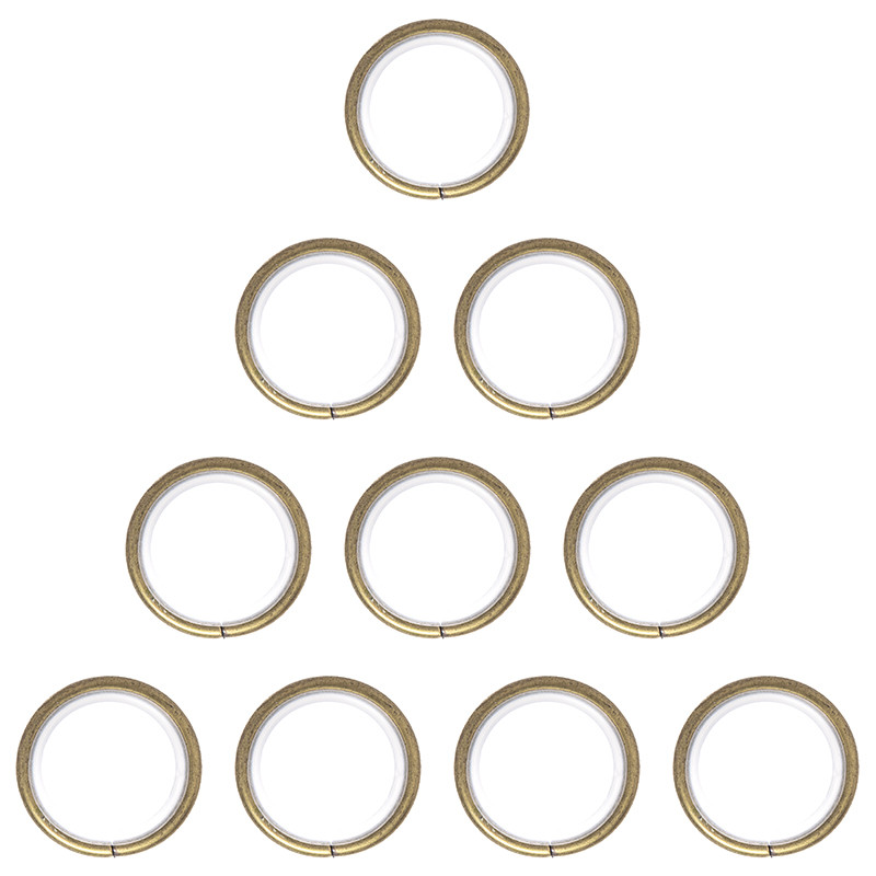 10 anneaux rideaux Ø30x38 mm avec bague silencieuse bronze | Artapiss...