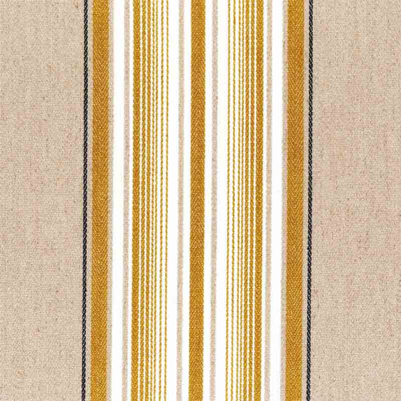 Tissu rayé Aveiro beige ocre Casamance | Artapisserie.fr