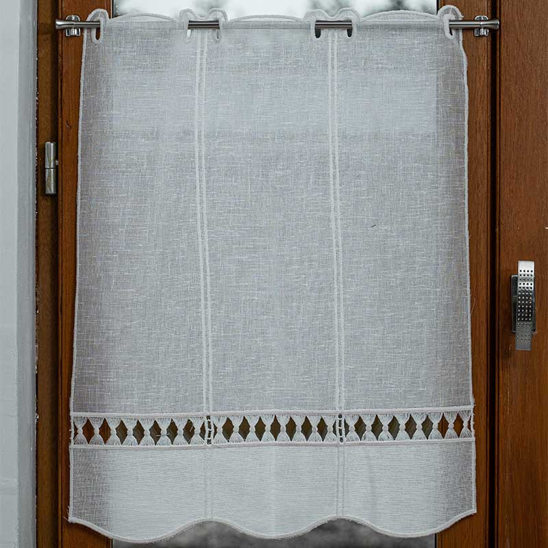 Brise bise ancien écru polyester, hauteur 60 cm | artapisserie.fr