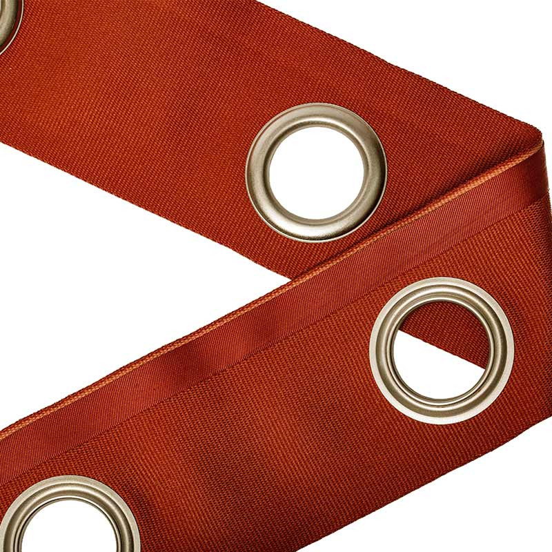 Bande à oeillets pour rideaux Ø40 mm terracotta - au mètre | Artap...